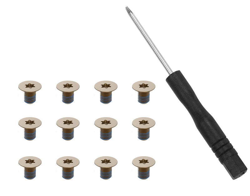 12PCS M2x3 Torx T5 Screws for Dell XPS 13 9343 9350 9360 9300 9370 9380 7390 XPS 15 9500 9550 9560 9570 7590 Precision M5510 5520 5530 5540 5550 Series Laptop with Screwdriver Gold